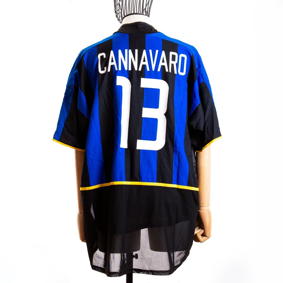 inter home jersey cannavaro 13 2002/2003 – LE 7 SORELLE