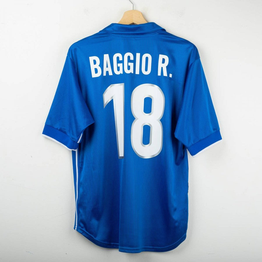 Italy Nike Home Jersey Baggio 18 France 1998