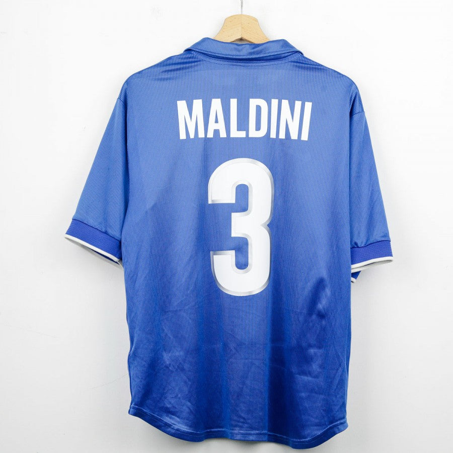 1998 Italy Nike Home Jersey Maldini 3