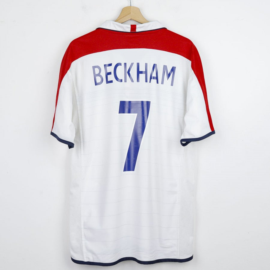 2004 England Home Shirt Umbro Beckham No.7